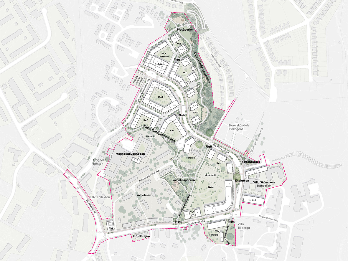 Granskning av detaljplan för etapp 2A pågår - Framtidens Stora Sköndal